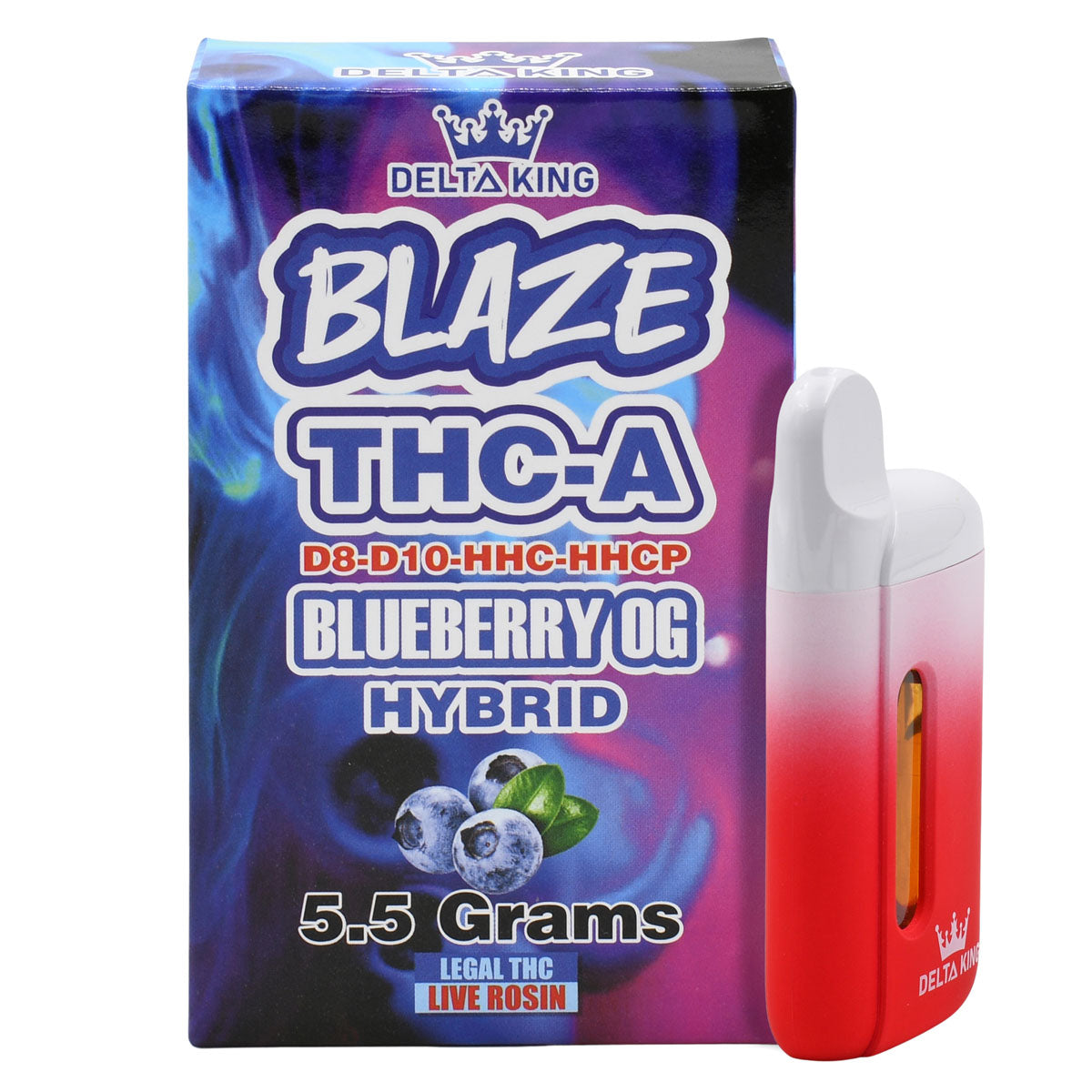 THCA Vape 5.5Gr Liquid Diamonds BLAZE Blend Delta 8, Delta 10 & HHC