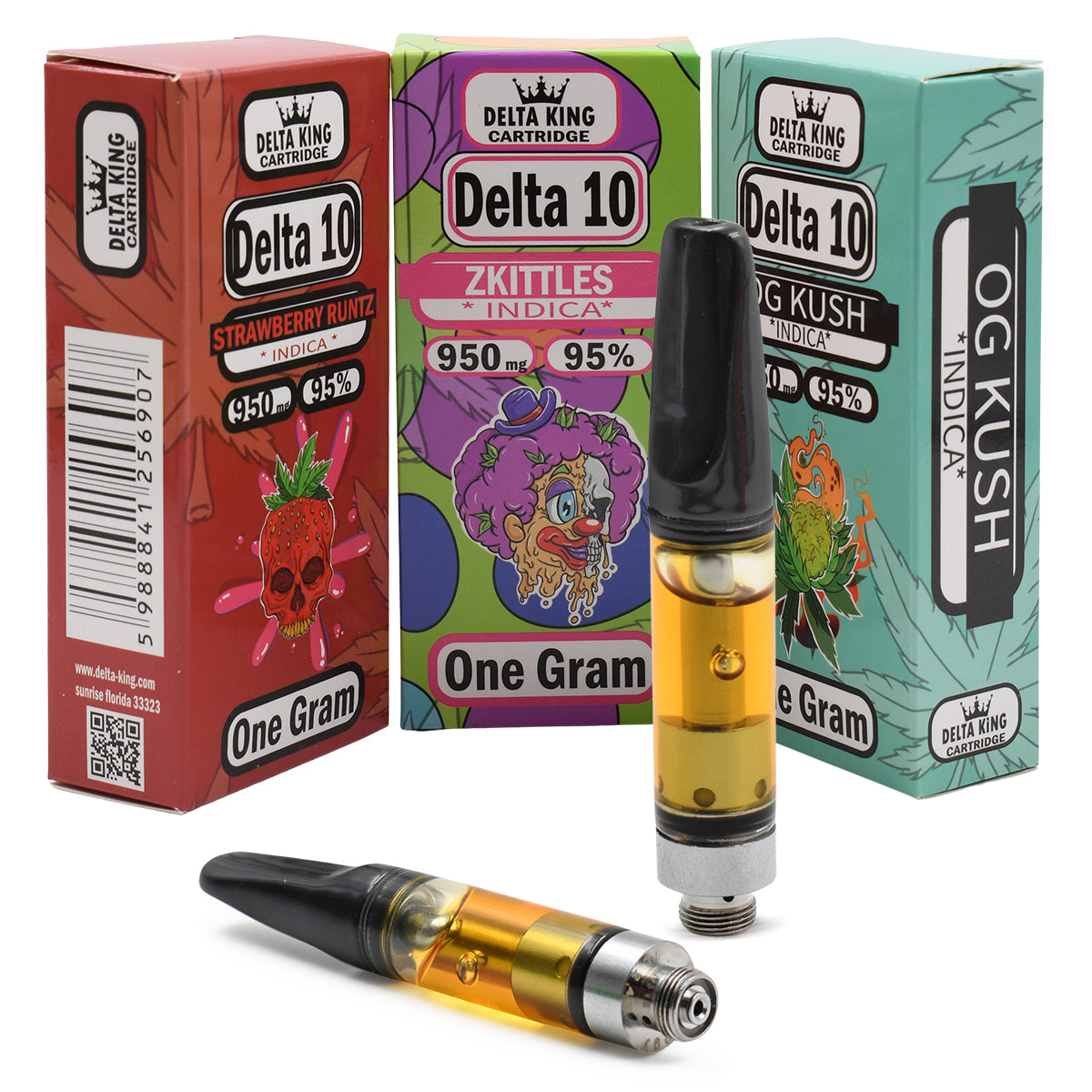 Delta 10 Carts Prefilled w/ Indica, Sativa or Hybrid Strain D10 THC Oil