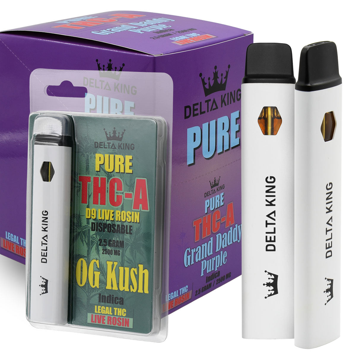 THCA Vape Pen 2.5Gr Pure Liquid Diamonds Delta 8 THC Sativa & Indica ...