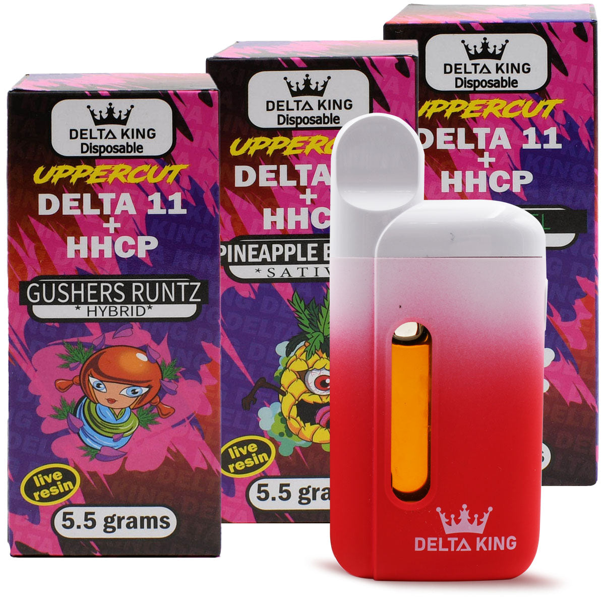 Uppercut Delta 11 Vape Disposable 5.5gr Indica & Sativa Hemp Extract